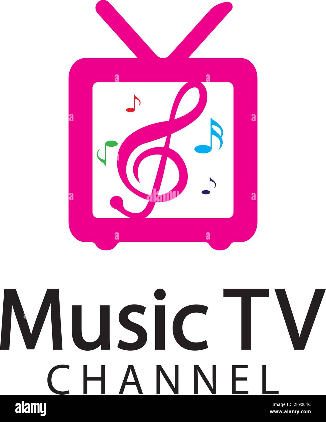 Music TV Logo Design Template.Music Channel Logo Template Design Vector ...