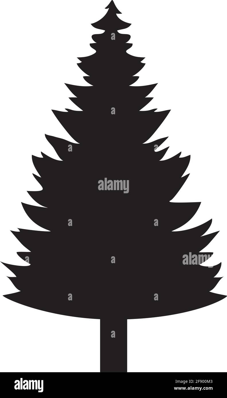 pine tree on white background Stock Vector Image & Art - Alamy