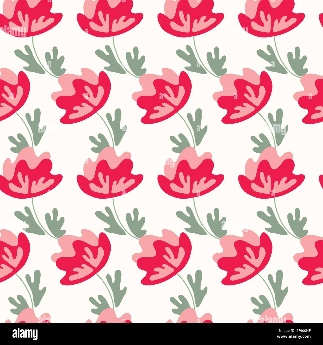 Seamless floral pattern based on traditional folk art ornaments ...