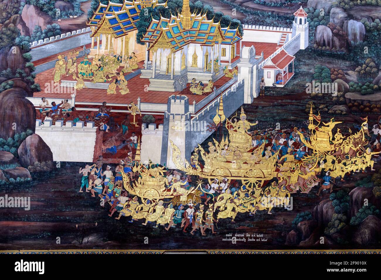 Beautiful artwork in and around the temple of Wat Suhat in Bangkok ...