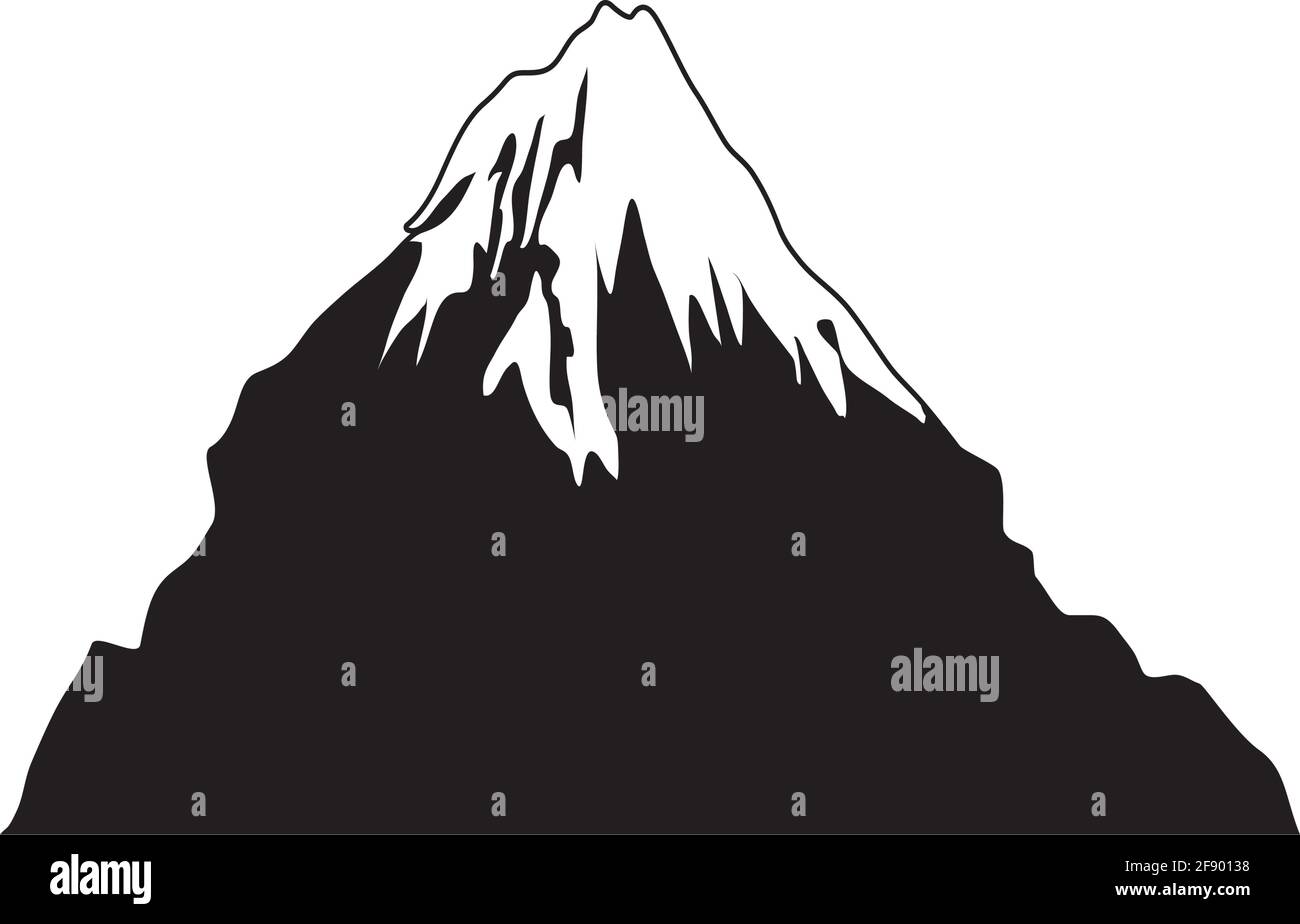Mountain snowy peak rocky Cut Out Stock Images & Pictures - Alamy