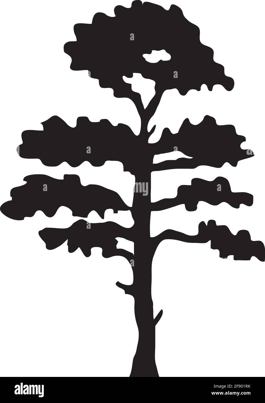 tall tree on white background Stock Vector Image & Art - Alamy