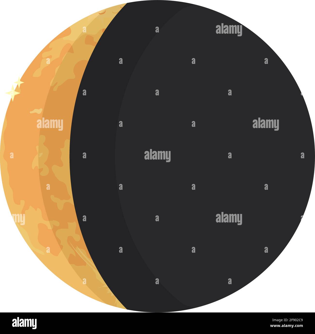 waxing gibbous moon on background Stock Vector Image & Art - Alamy