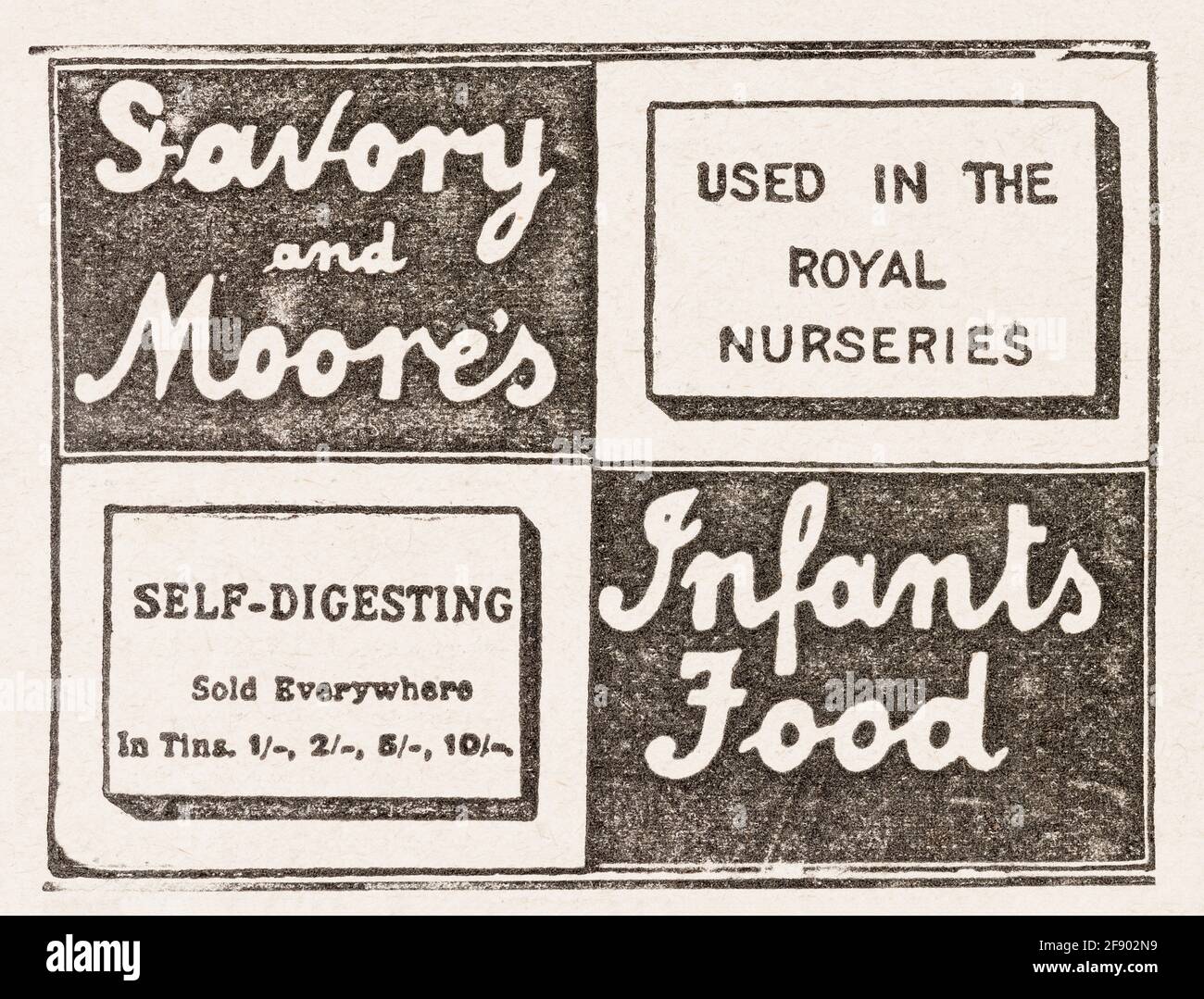 Old vintage Victorian Savory & Moore baby food advert from 1901 - pre ...
