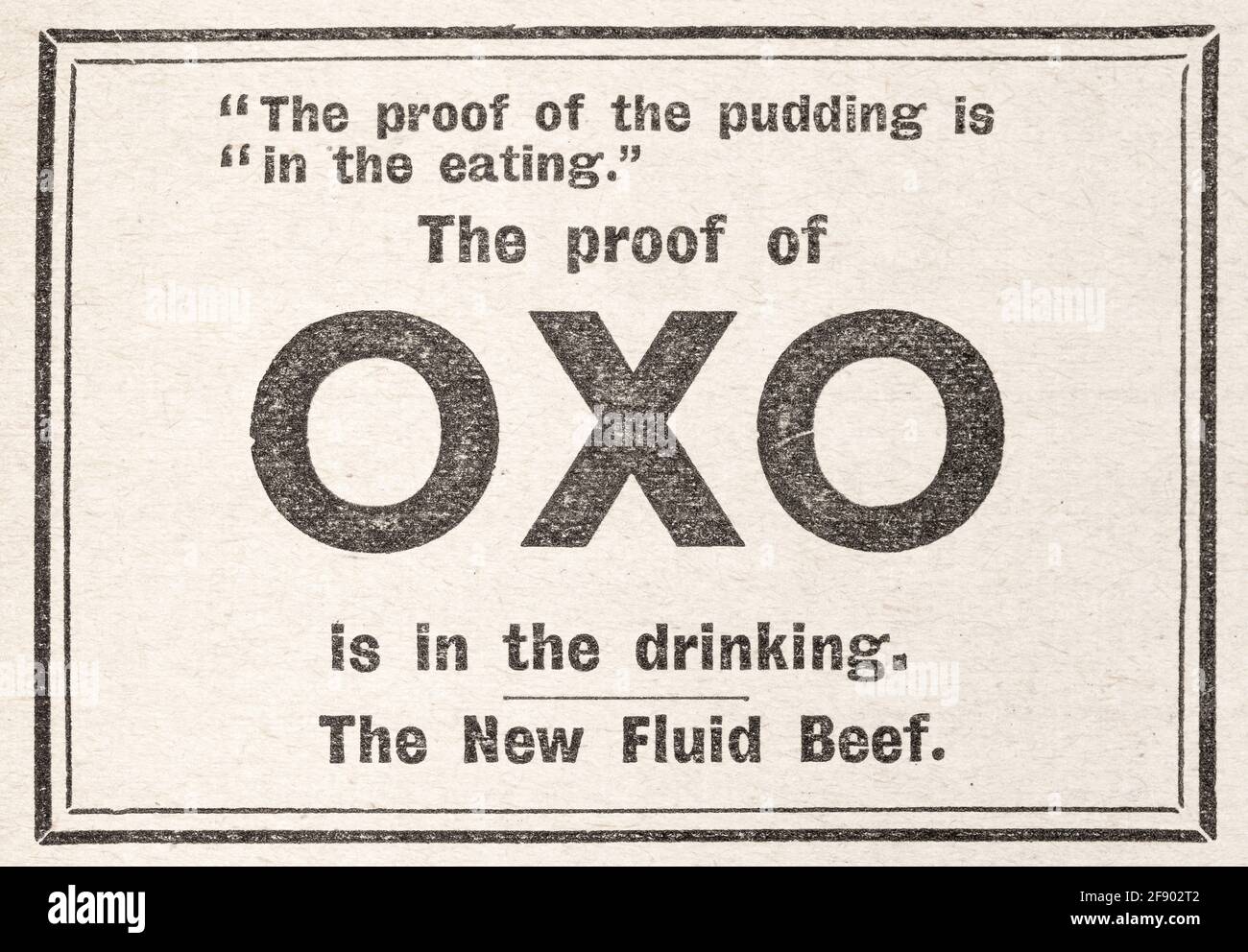 Old vintage Victorian newsprint Oxo food advert from 1901 - pre ...