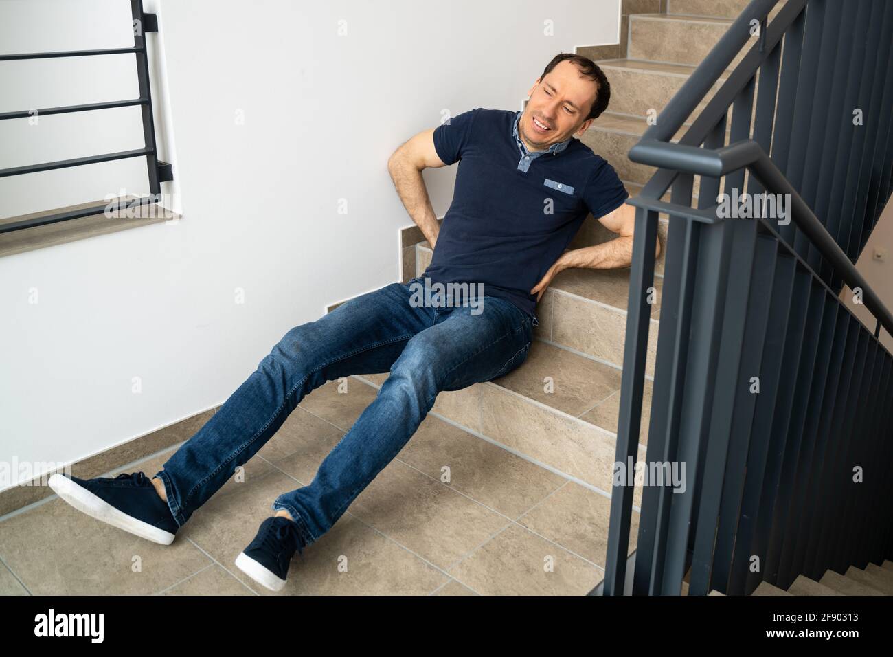 Man Falling Down Stairs High Resolution Stock Photography and Images ...