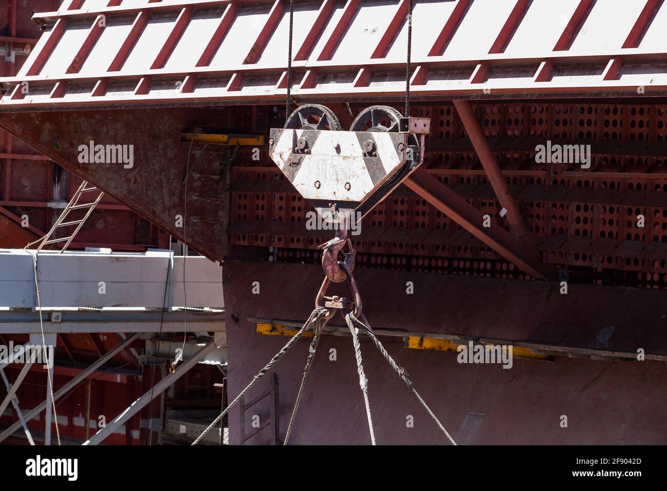 Construction site, industrial building modernization. Close up photo of ...