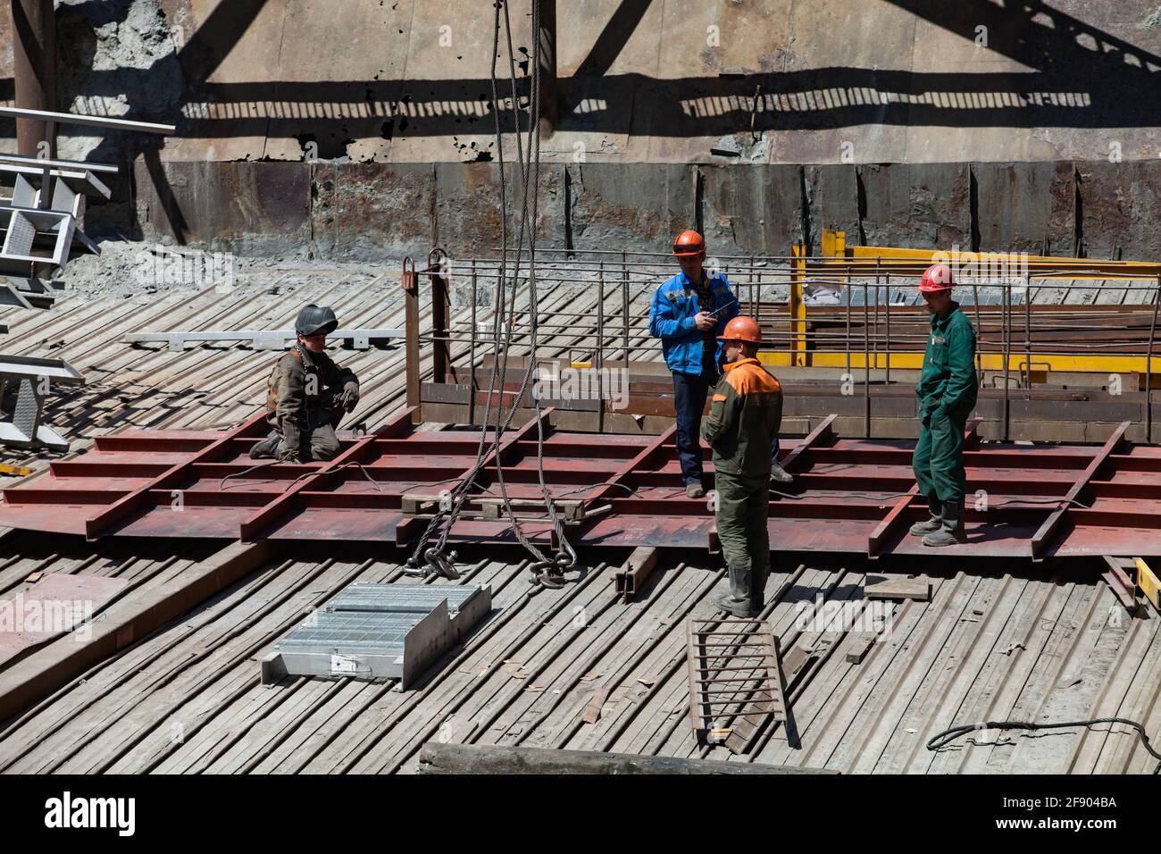 Ekibastuz, Pavlodar region, Kazakhstan - May 28, 2012: GRES-1 steam ...