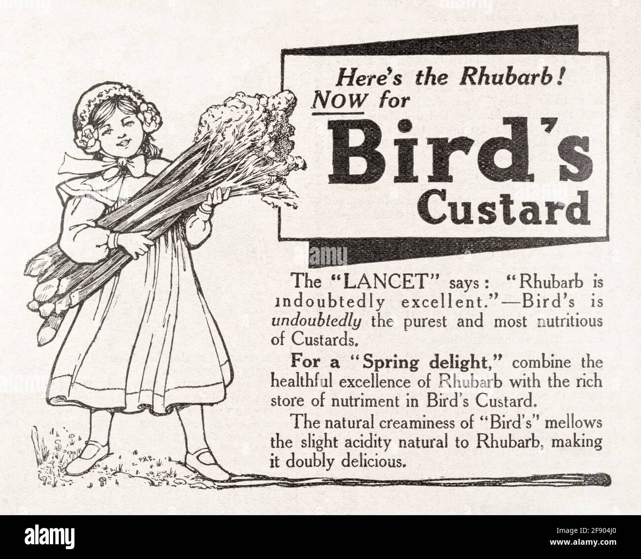 Edwardian birds custard ad hi-res stock photography and images - Alamy