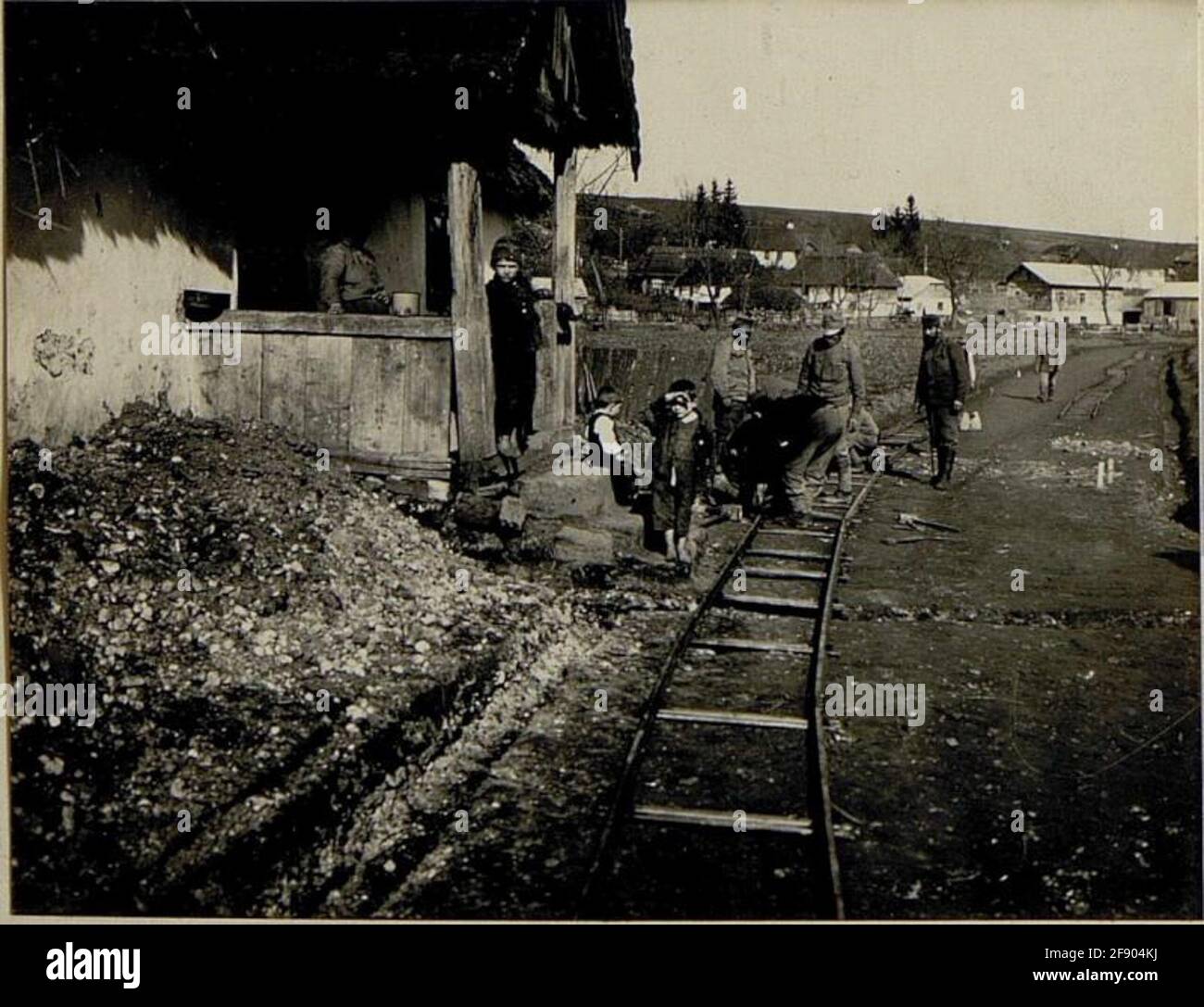 Construction of the field railway Stock Photo - Alamy