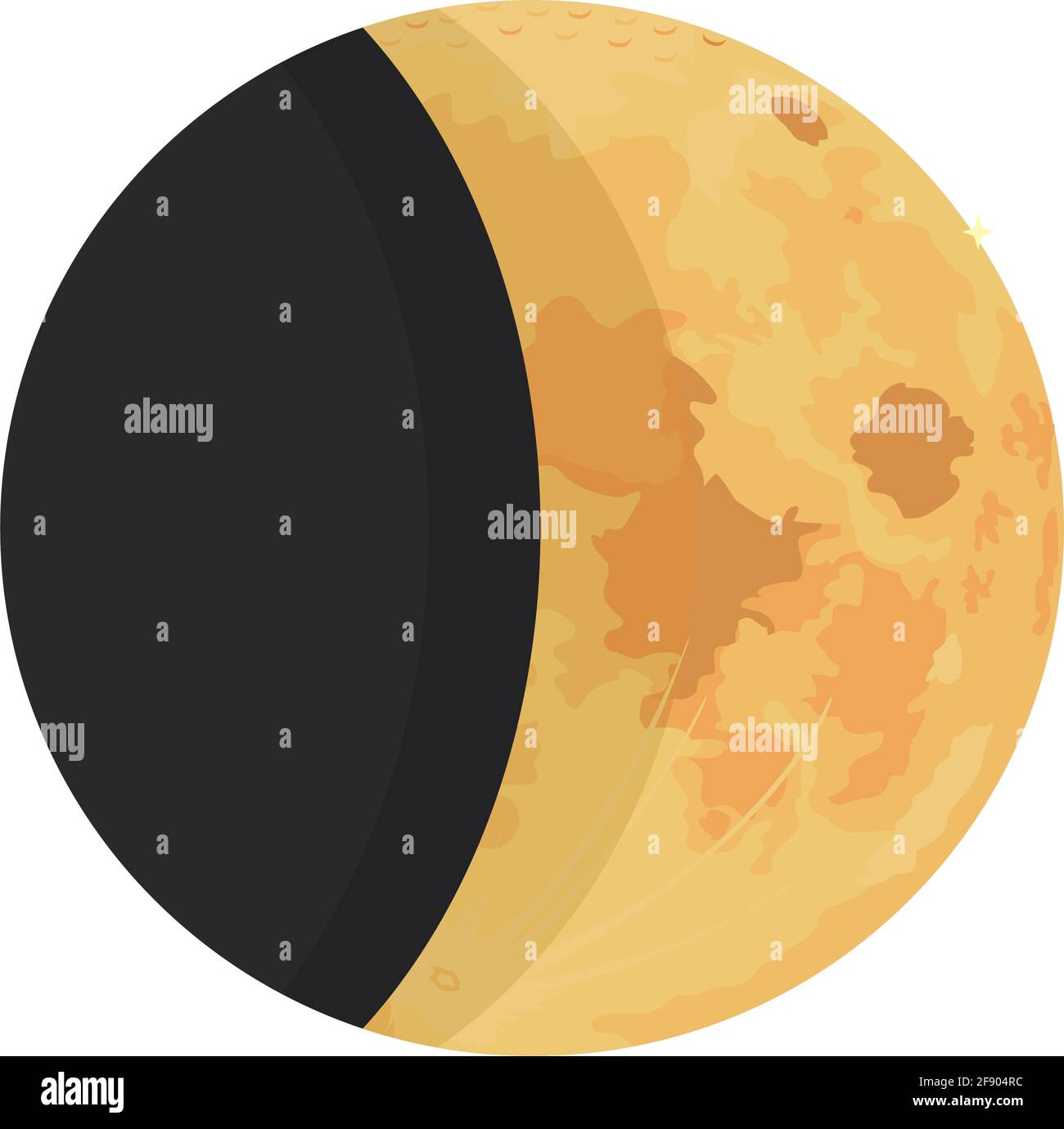 Quarter phase Cut Out Stock Images & Pictures - Alamy