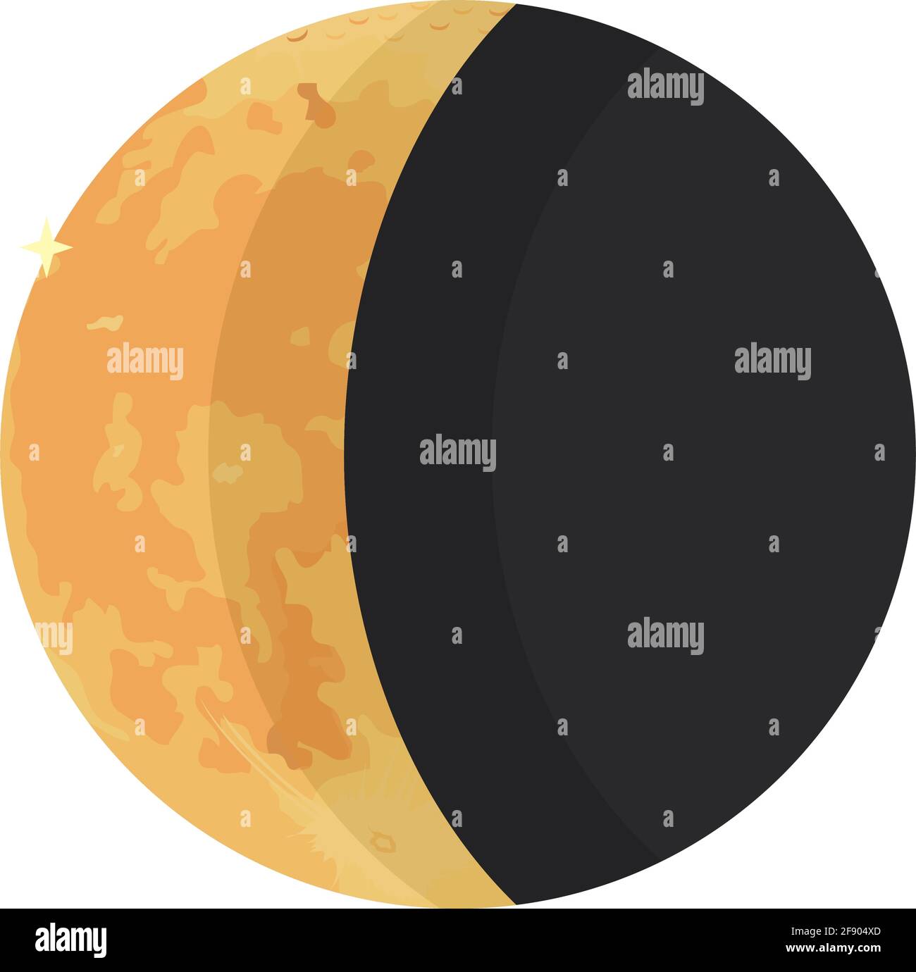 Moon phase waning crescent Cut Out Stock Images & Pictures - Alamy