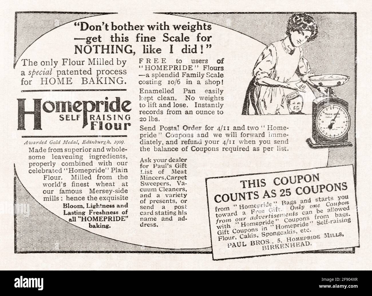 Edwardian advert homepride flour hi-res stock photography and images ...