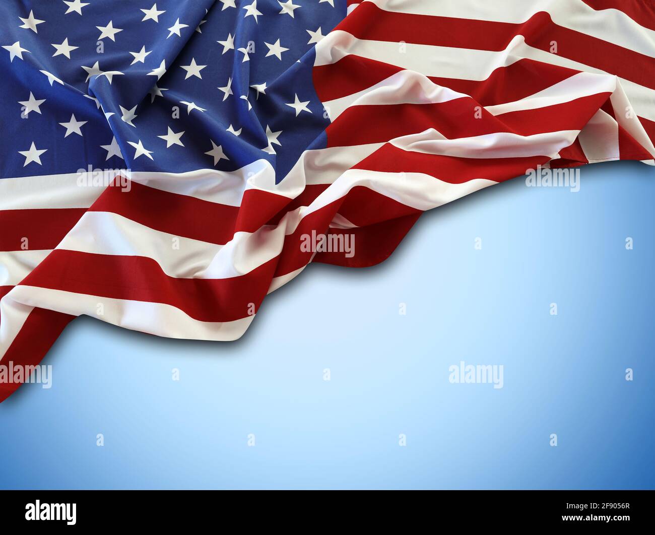 American flag on blue background Stock Photo - Alamy