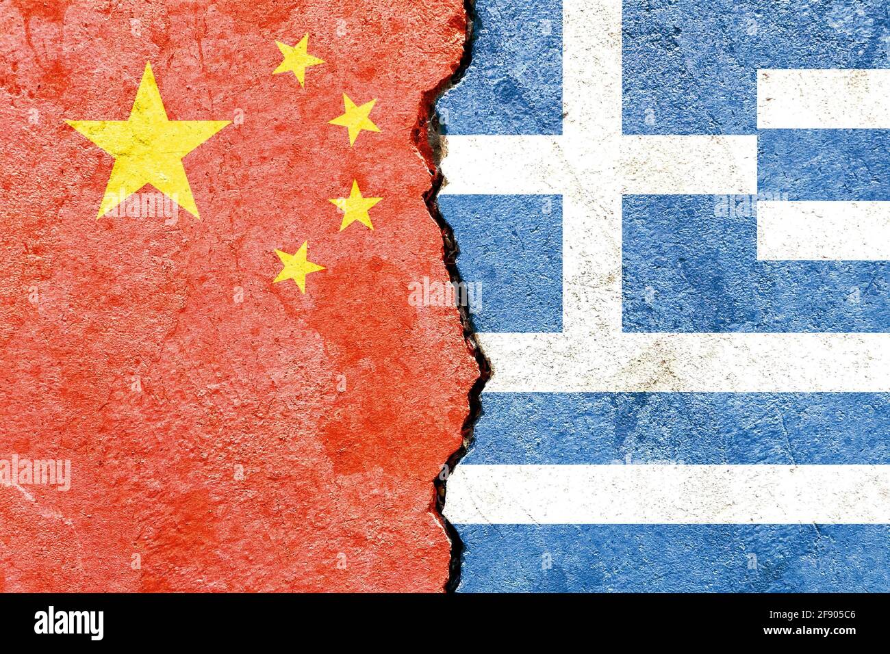 China greece flags hi-res stock photography and images - Alamy