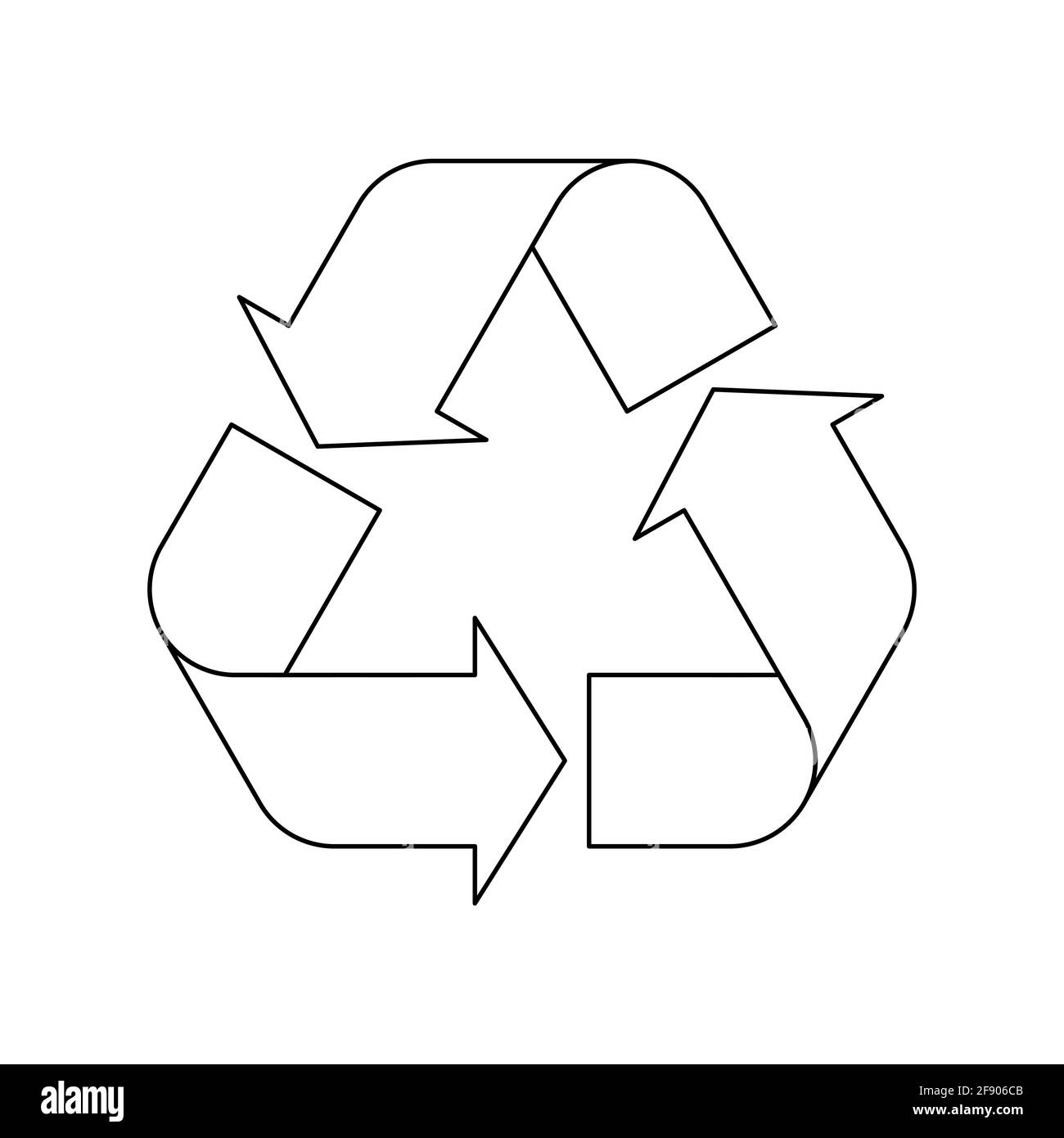 Recycle symbol black Stock Vector Images - Alamy