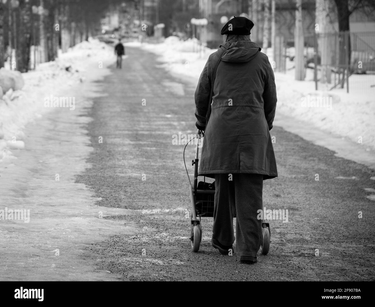Elderly aged Black and White Stock Photos & Images - Alamy