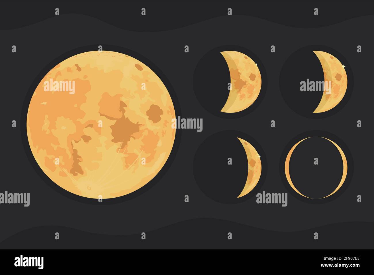 moon phases icon set design Stock Vector Image & Art - Alamy