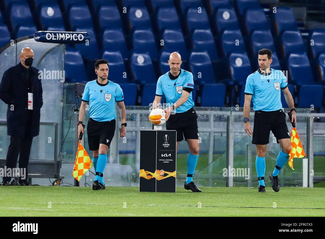 Rome, Italy. 15th Apr, 2021. Rome, ITALY - APRIL 15: Assistant referee ...