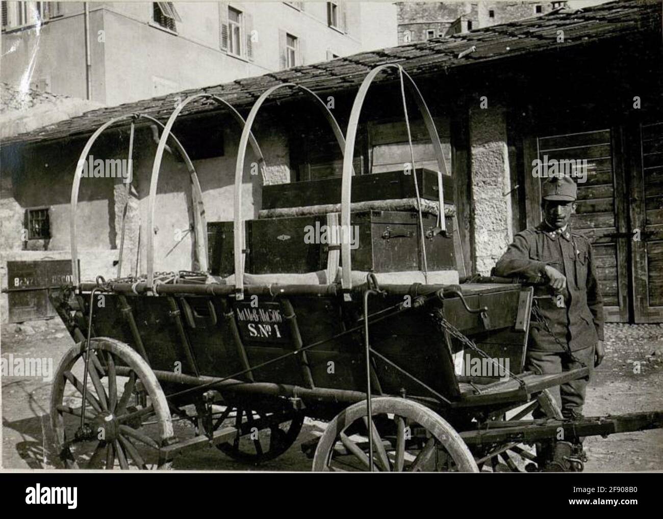Barrier car of artillery measuring department 506, Trento Stock Photo ...