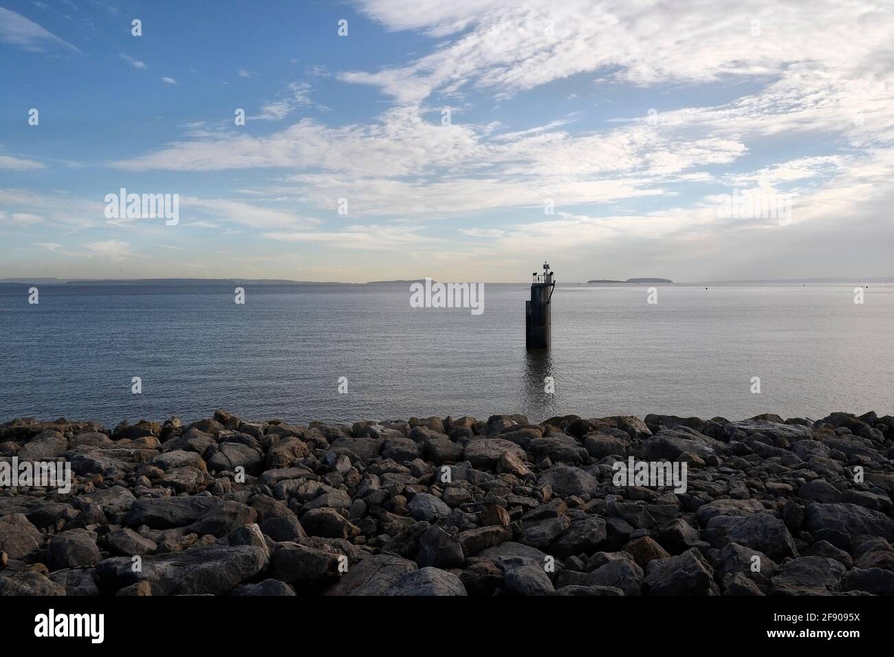 Cardiff Bay Barrage, Severn estuary, Wales UK, Welsh coast Stock Photo ...