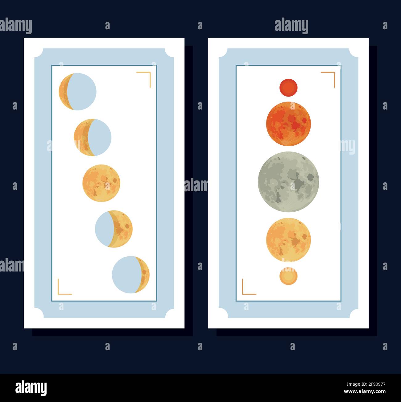 moon phases designs on background Stock Vector Image & Art - Alamy