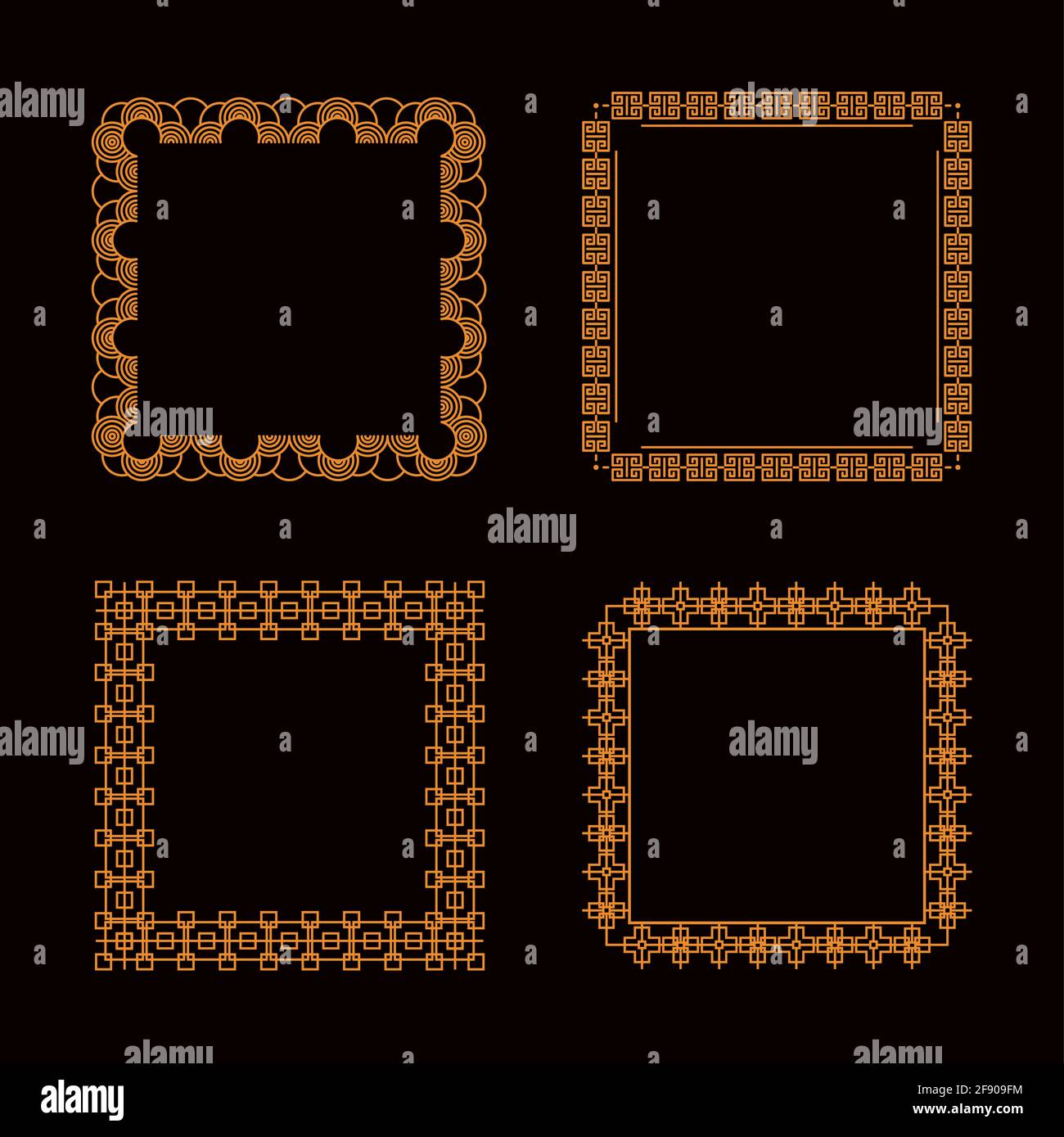 chinese patterns frames icon set Stock Vector Image & Art - Alamy