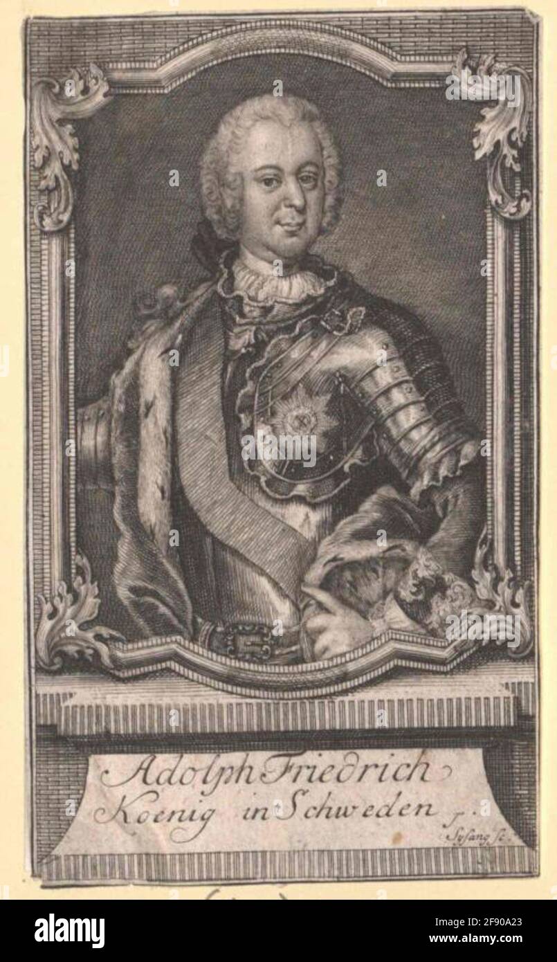 Adolf Friedrich, King of Sweden Stecher: Sysang, Johann ...