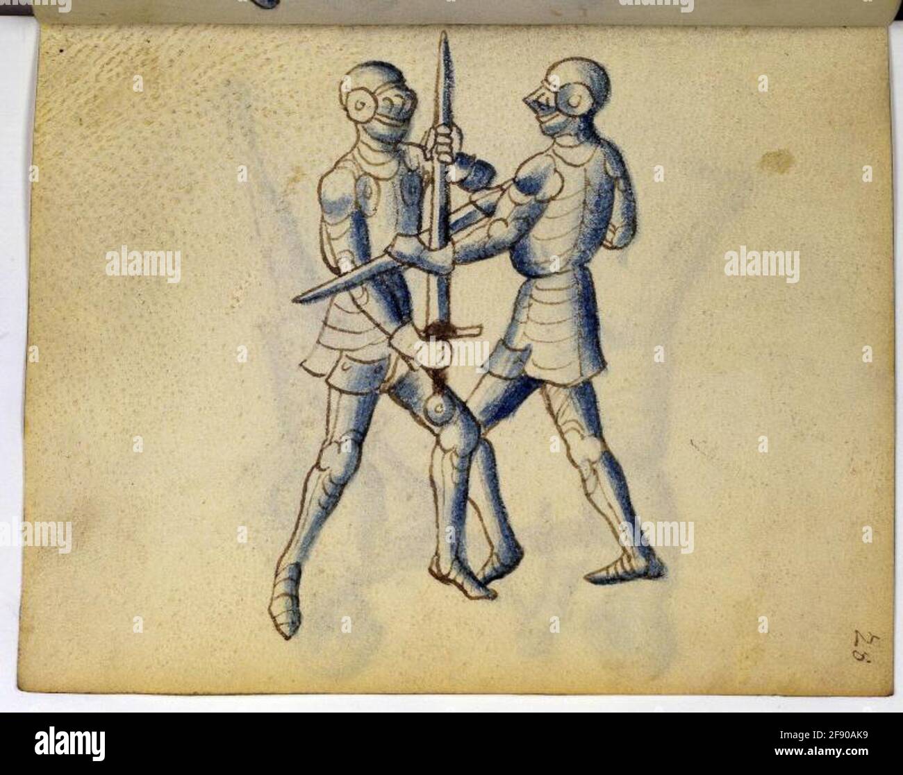 Cod. 11093, fol. 28r: Book on Swordsmanship and Wrestling Full page ...