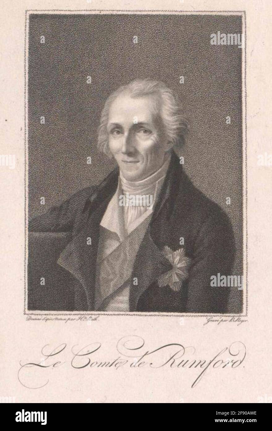 Thompson, Count of Rumford, Sir Benjamin Stock Photo - Alamy