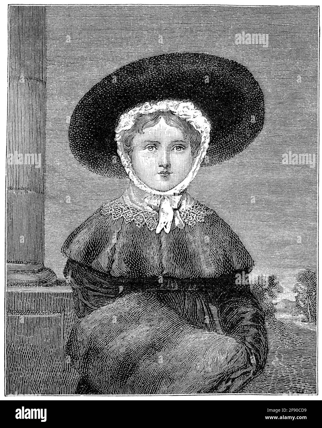 Painting by victorian child Cut Out Stock Images & Pictures - Alamy