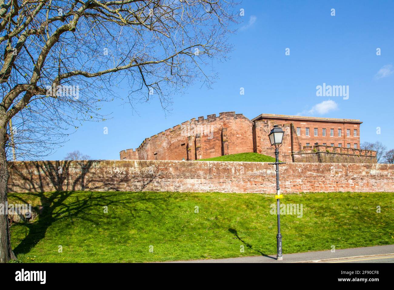 The Chester Castle and Agricola Tower, standing above the city's Roman ...