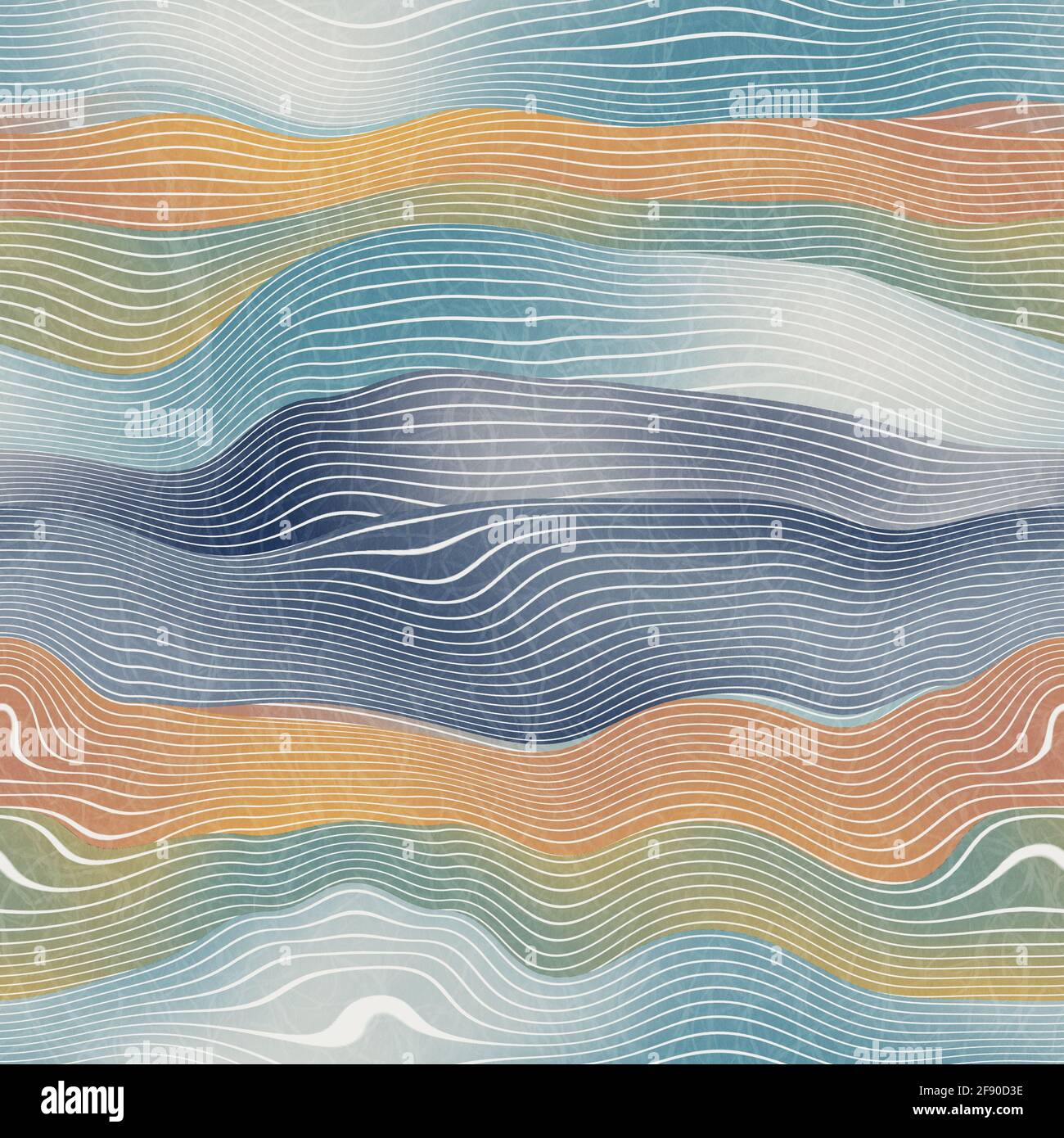 Seamless natural landscape hill pattern for print Stock Photo - Alamy