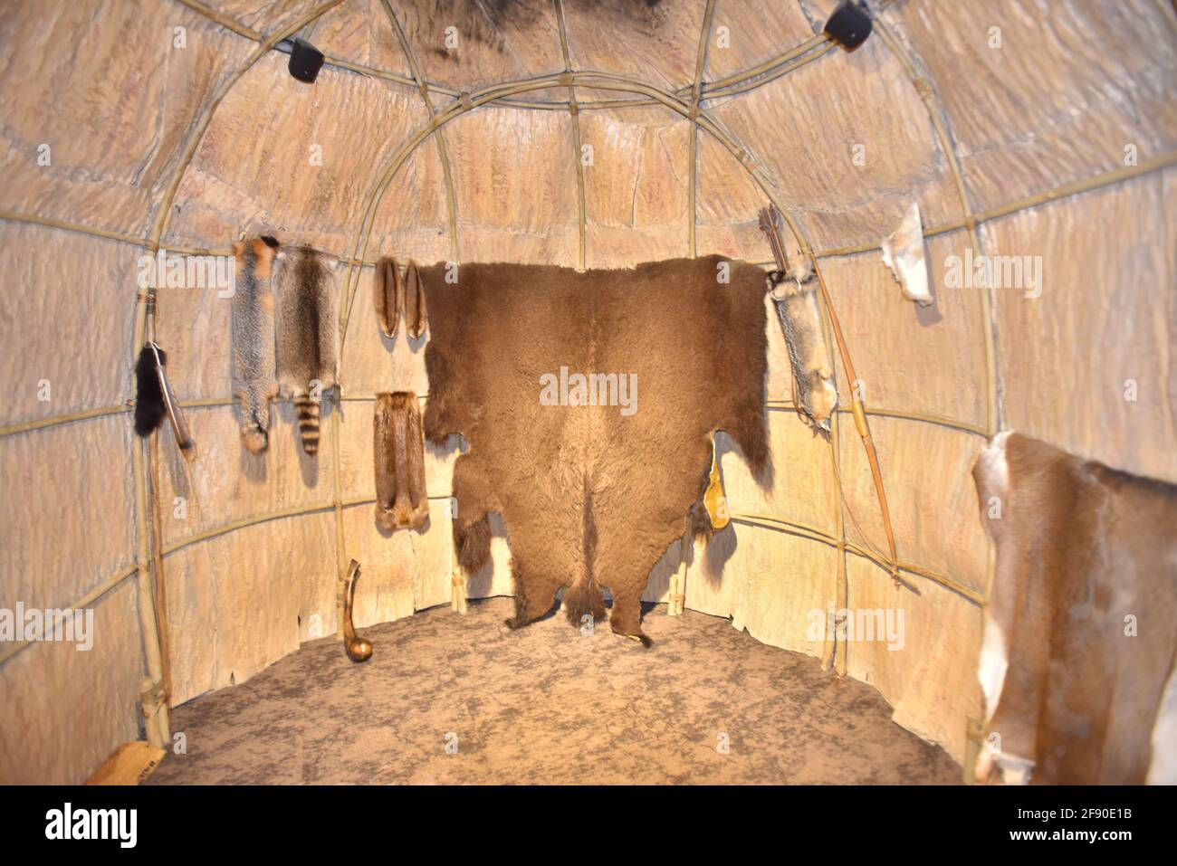 Primeval human items placed in a cave Stock Photo - Alamy