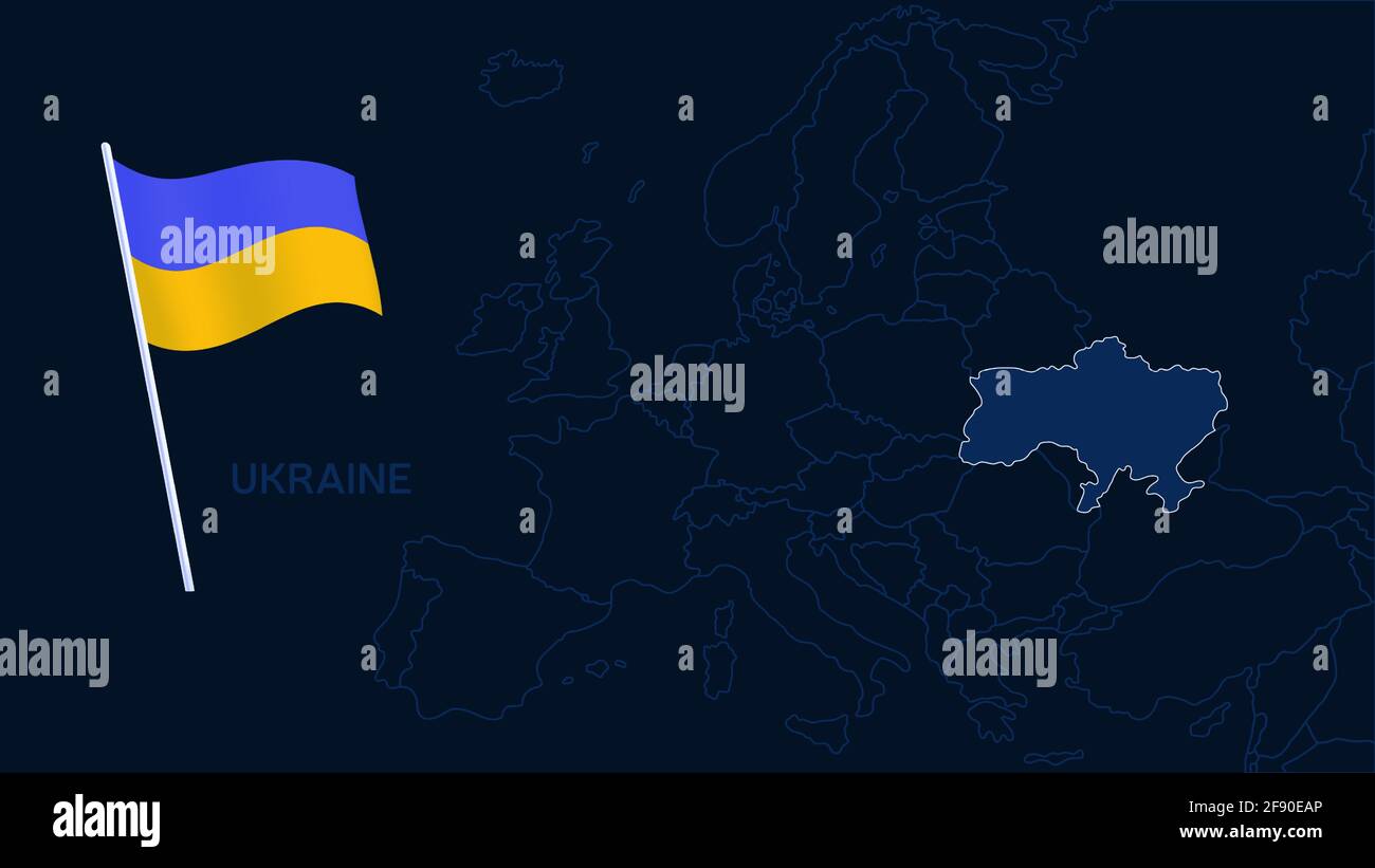 ukraine on europe map vector illustration. High quality map Europe with ...