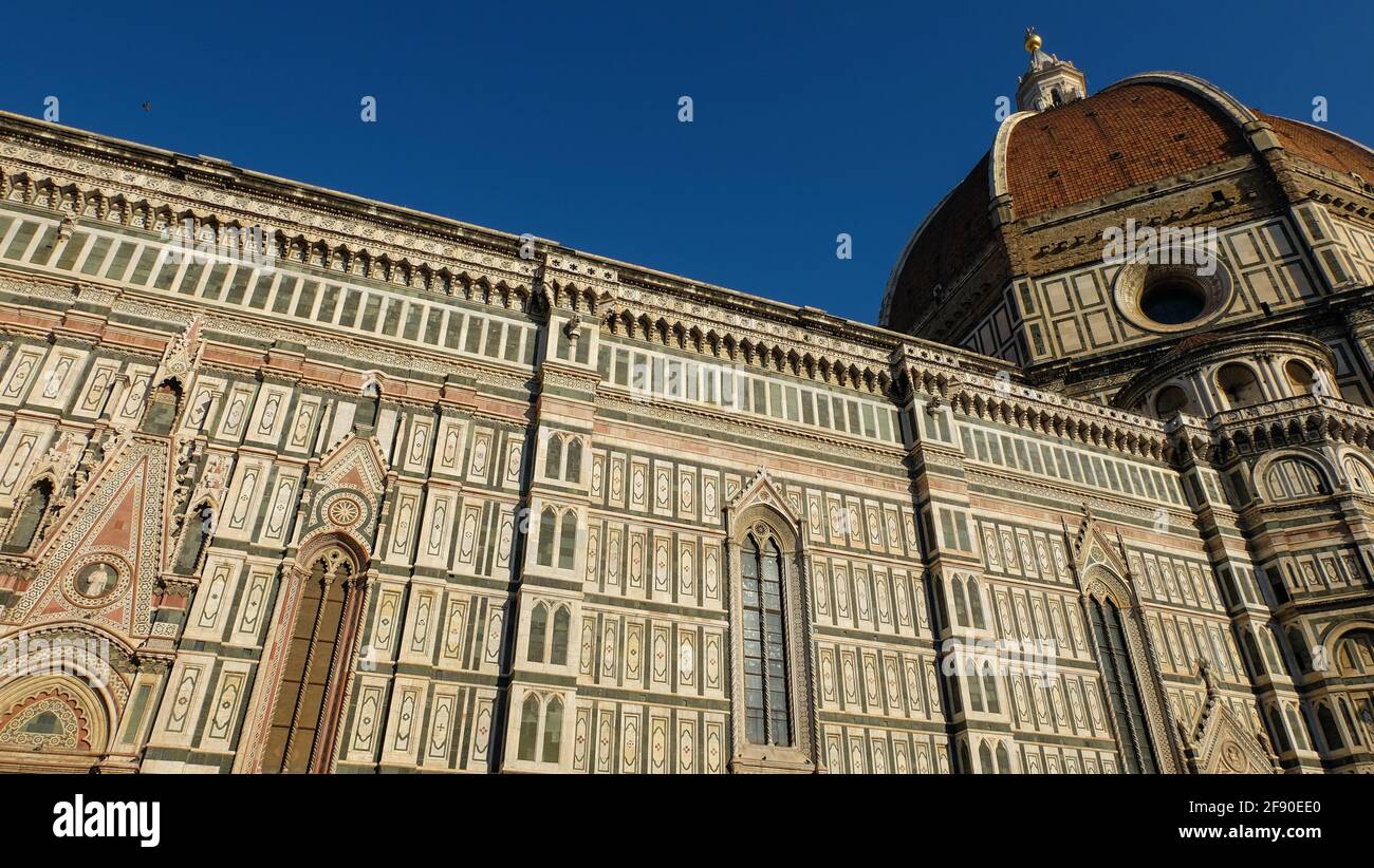 Duomo or the Florence Cathedral towering above the centre of the old ...