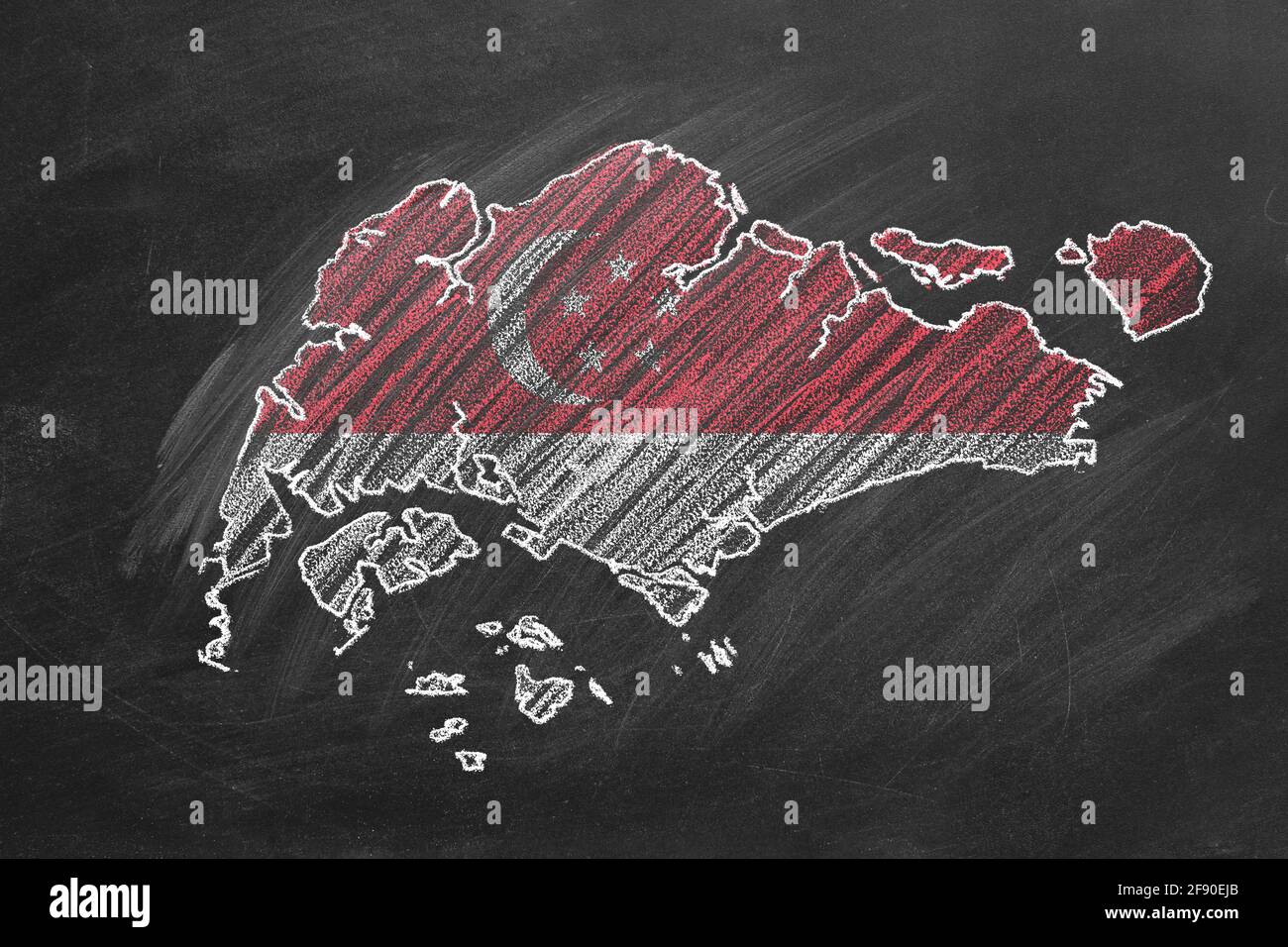 Draw flags chalk on board hi-res stock photography and images - Alamy