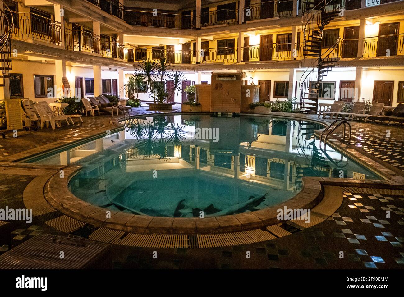 Swimming pool in the hotel Stock Photo - Alamy
