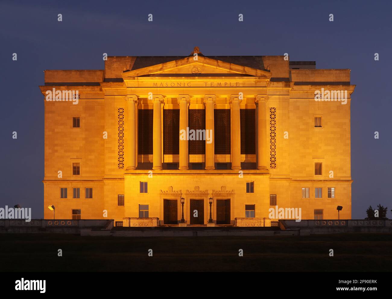 Masonic Temple, Dayton, Ohio. USA. Grecian Architecture Stock Photo - Alamy