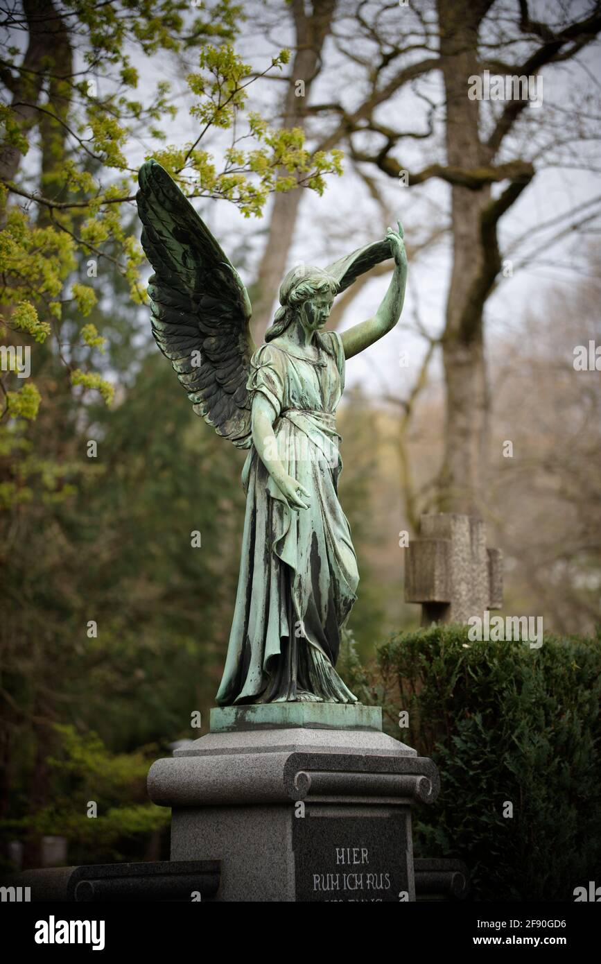 Winged angel figure in hi-res stock photography and images - Alamy