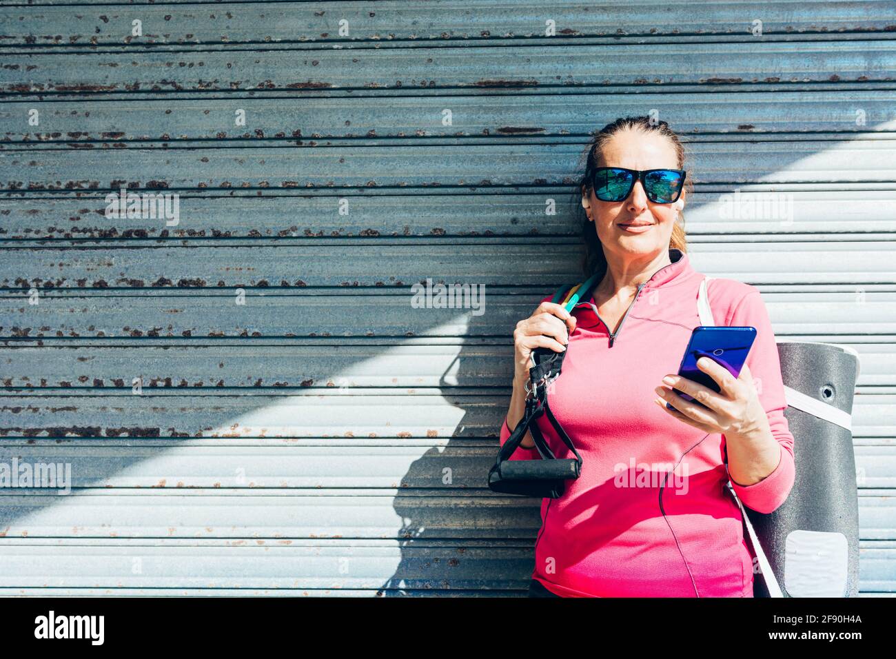 portrait of 49 year old woman going to workout Stock Photo - Alamy