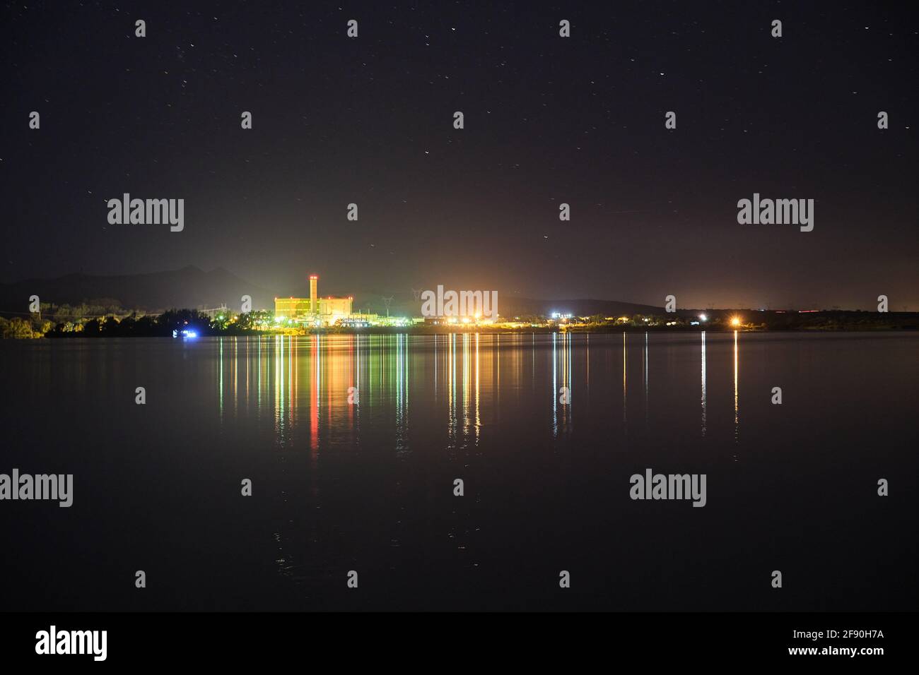 sky full of stars over a lake Stock Photo - Alamy