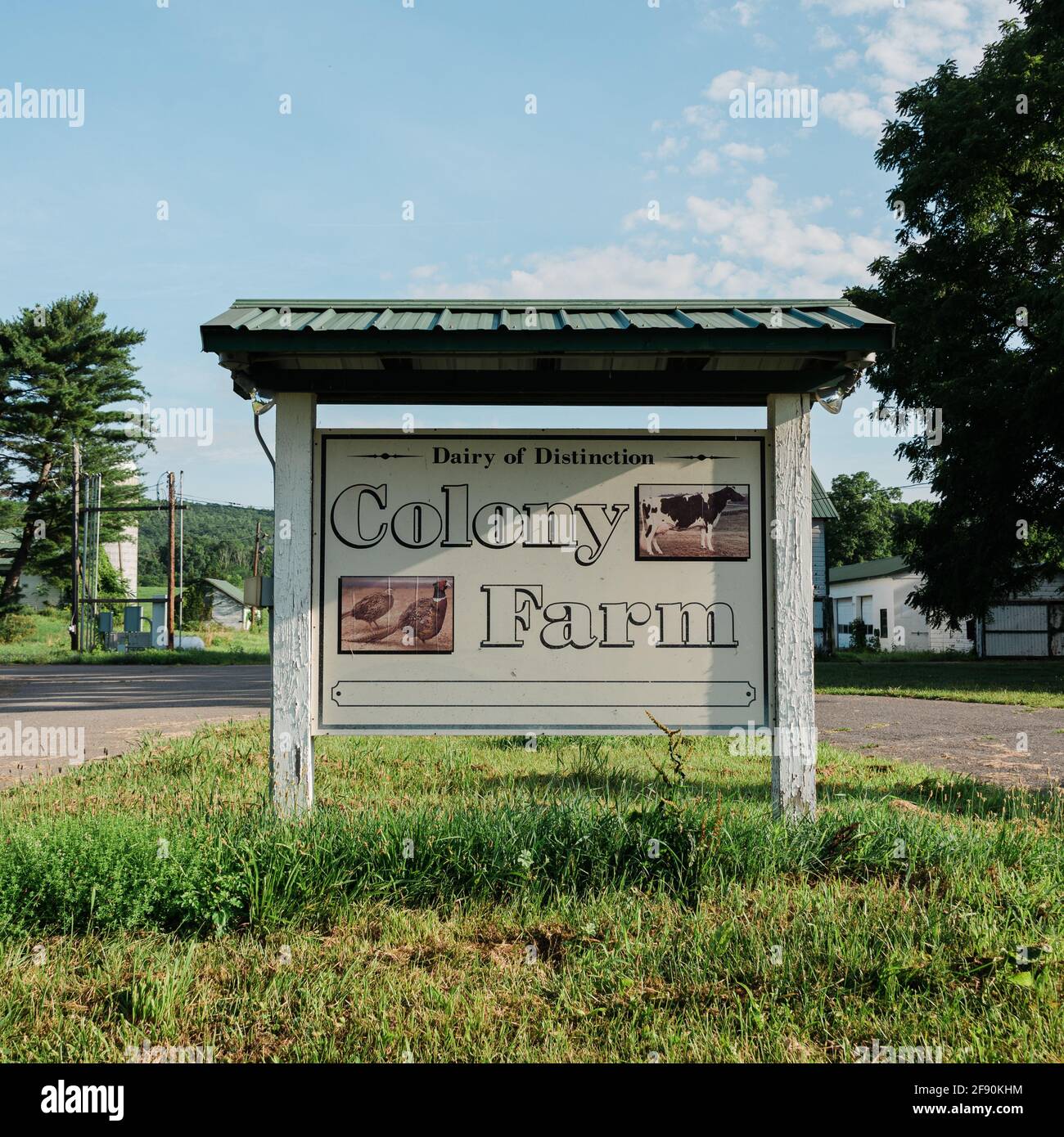 Colony Farm sign in Napanoch, New York Stock Photo - Alamy