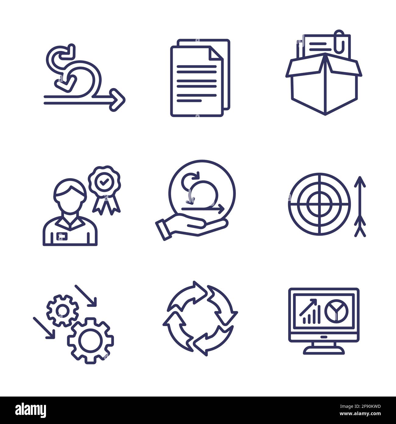 Agile Scrum Process, development with icon set Stock Vector Image & Art ...