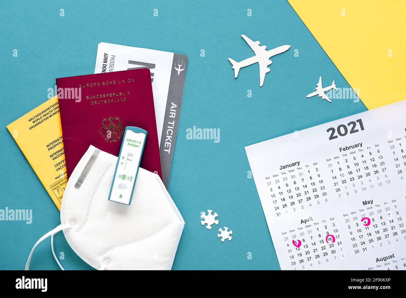 New normal travel during COVID-19 restrictions. Pack of documents ...