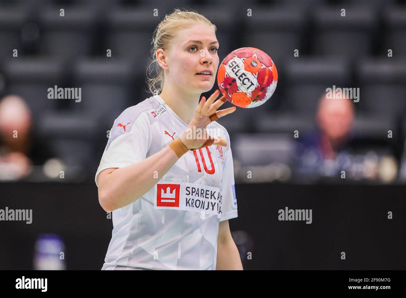 Copenhagen, Denmark. 15th Apr, 2021. Kathrine Heindahl (10) of Denmark ...