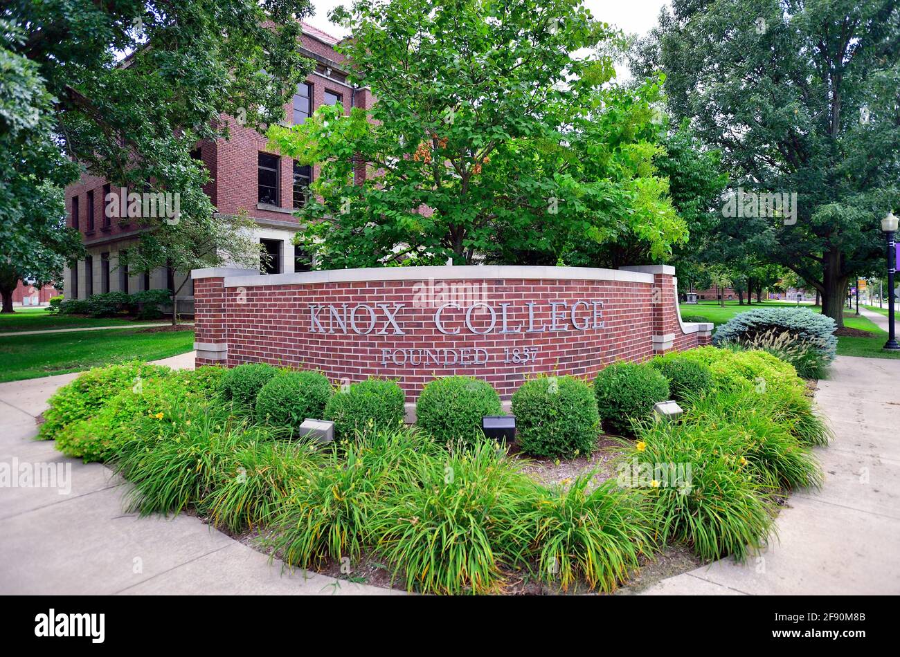 Galesburg, Illinois, USA. Historic Knox College, a fixture in Galesburg ...