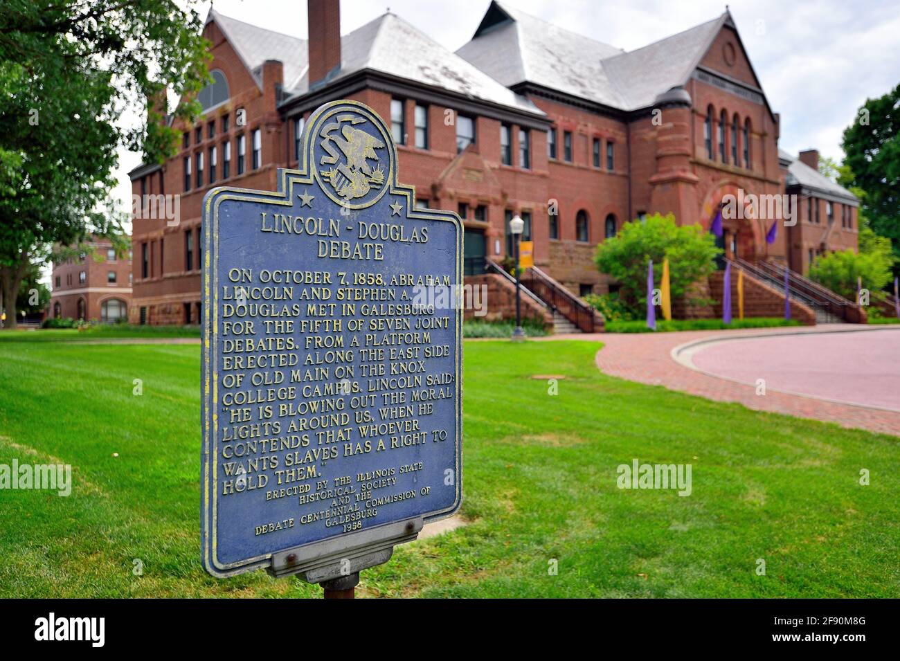 Galesburg, Illinois, USA. Historic Knox College, a fixture in Galesburg ...