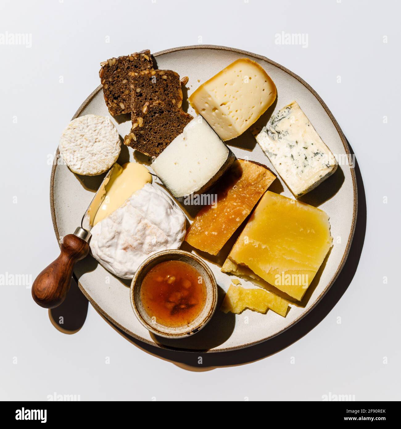 Cheese Plate with different types of cheese Snack assortment Stock ...