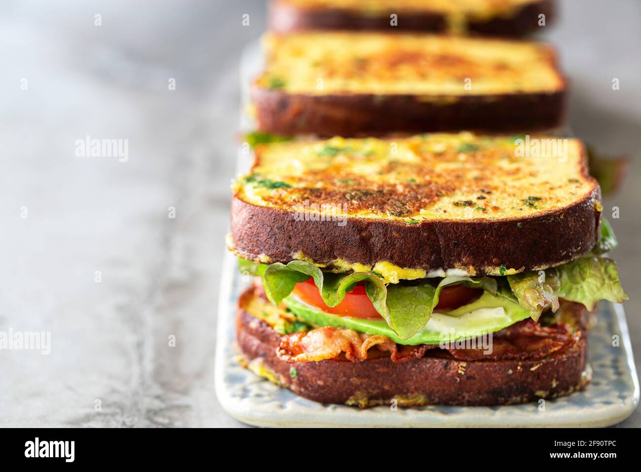 French Toast B.L.A.T Stock Photo - Alamy